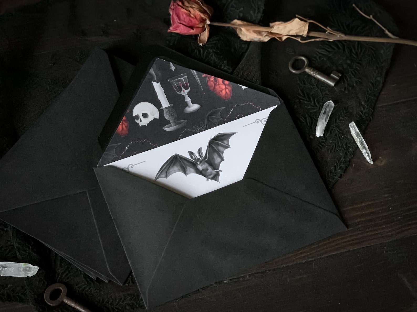 Vampire Letter Writing Set With Wax Seals | Stationery Set, Goth ...