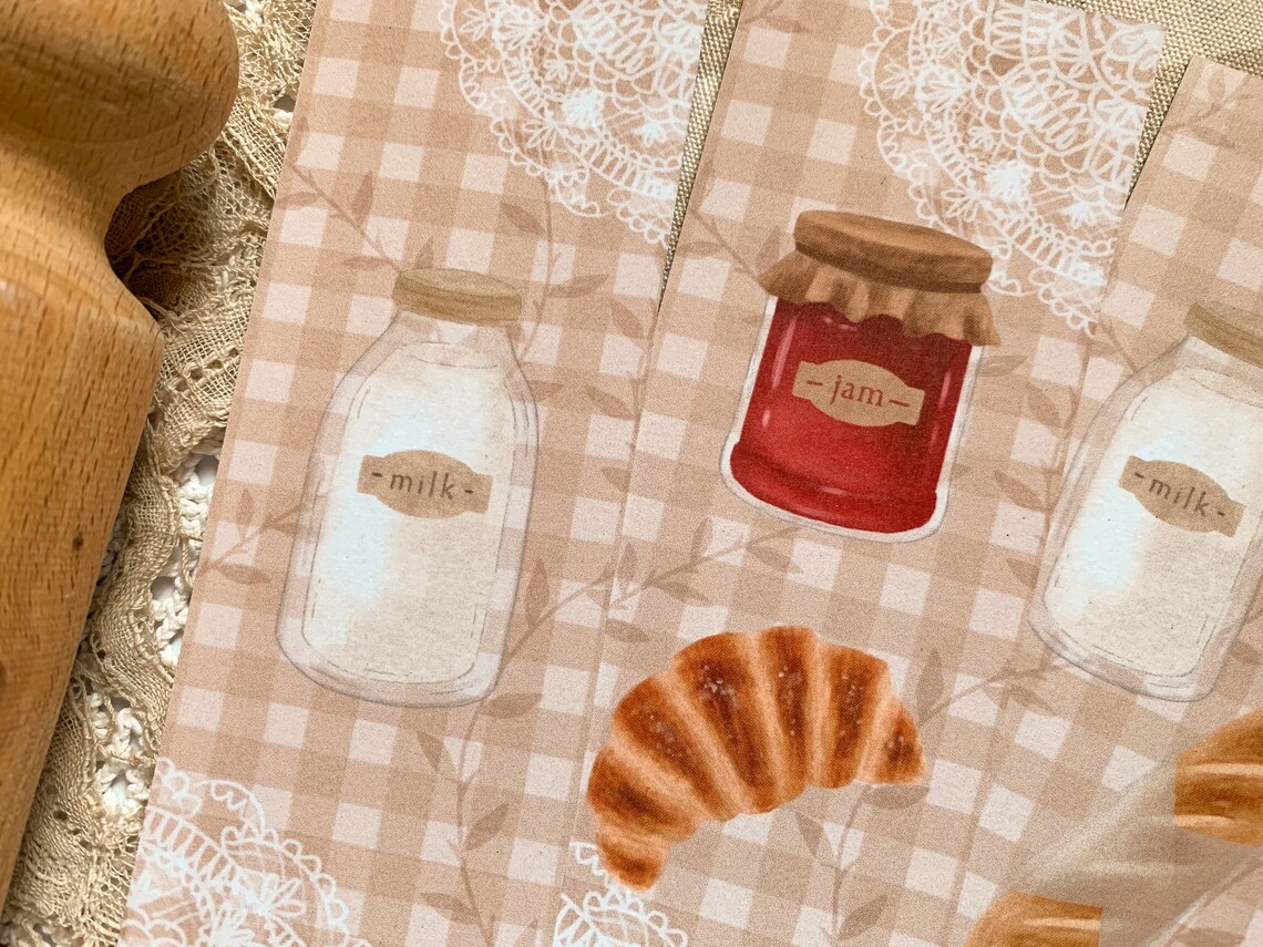 Bookmarks Set of 3 Bakery Bookmark Set Cottagecore | Etsy