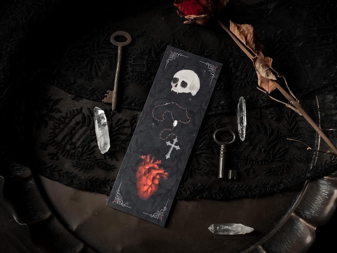 Vampire Bookmark | Goth, Gothic, Witchy, Vampy, Halloween, Skull, Dark ...