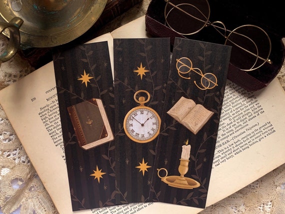 Bookmarks Set of 3 set A Library Bookmarks Illustrated - Etsy UK