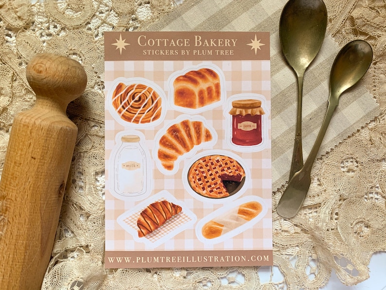Cottage Bakery Sticker Sheet Cottagecore Stickers - Etsy UK