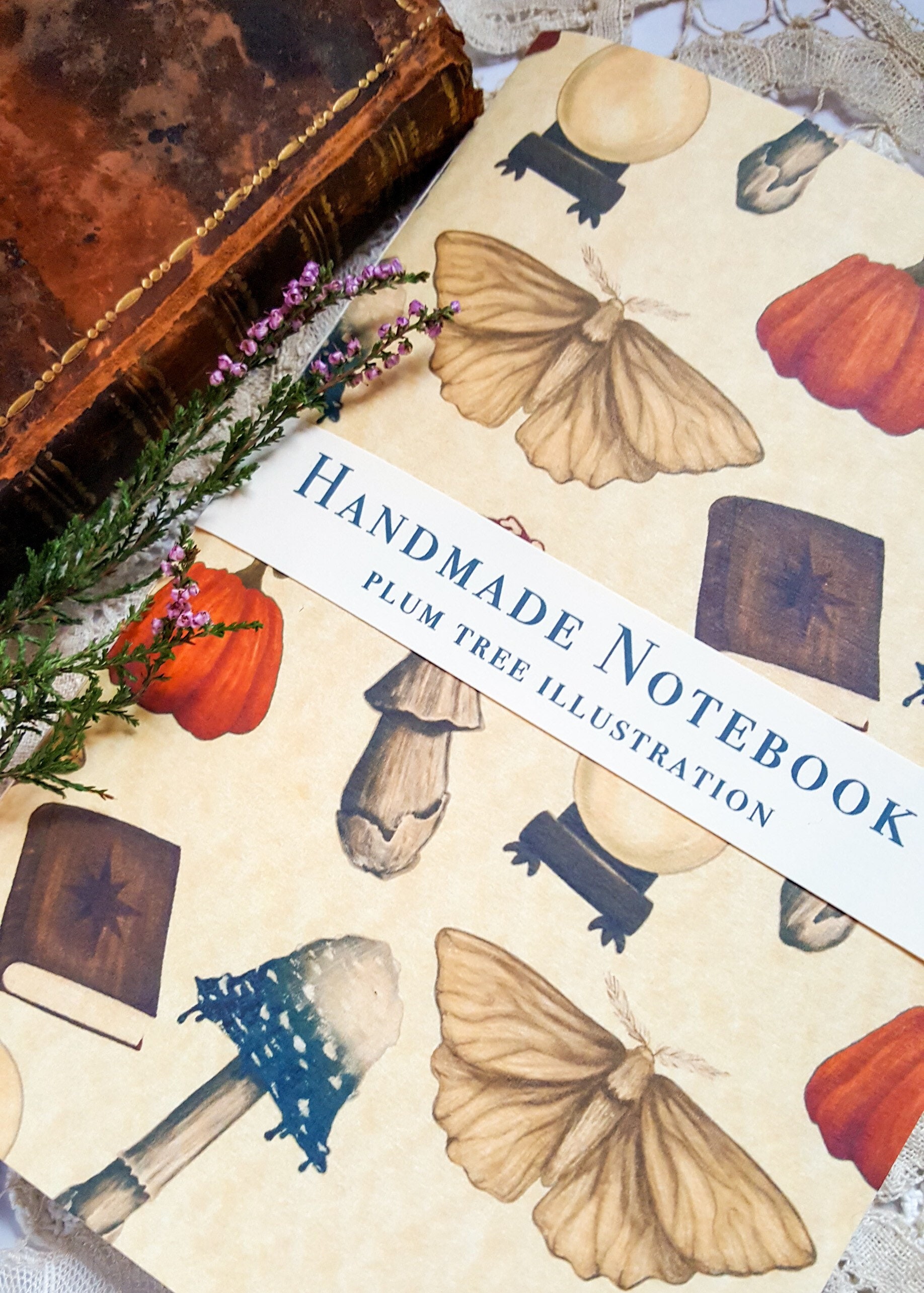 Witchy Halloween Notebook A5 Handmade Sketchbook Dark - Etsy