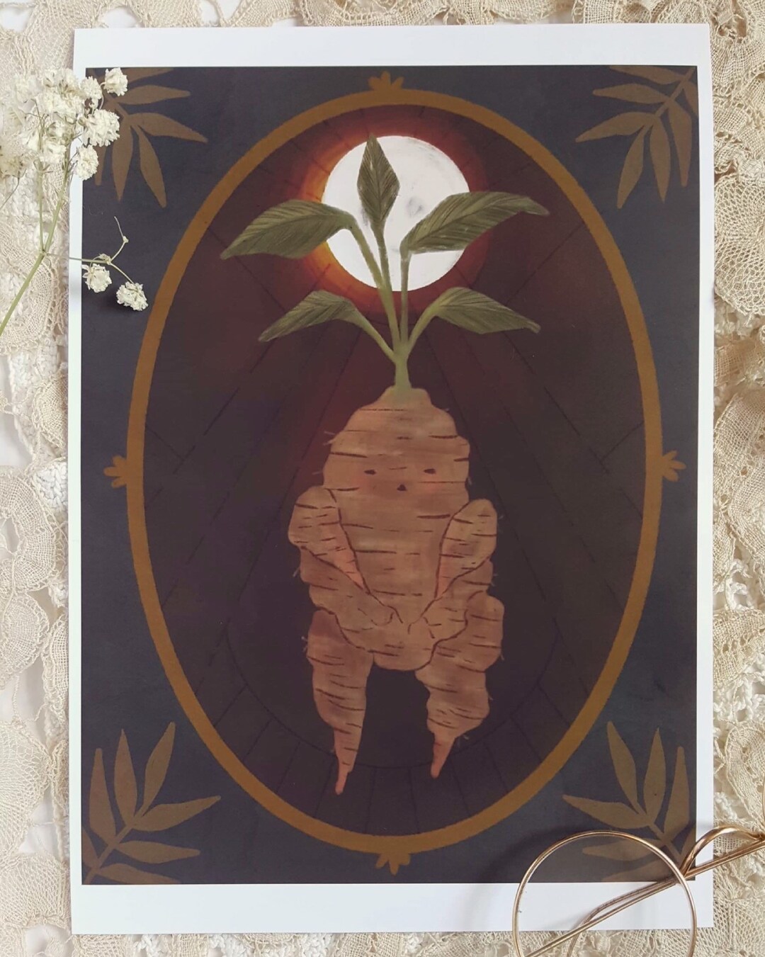 Mandrake Art Print - Matte Art Print, Folklore Illustration - Etsy