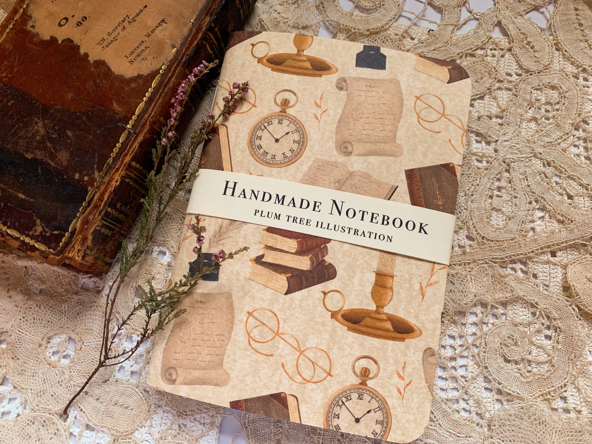 Library Notebook A6 Handmade Sketchbook Dark Academia - Etsy