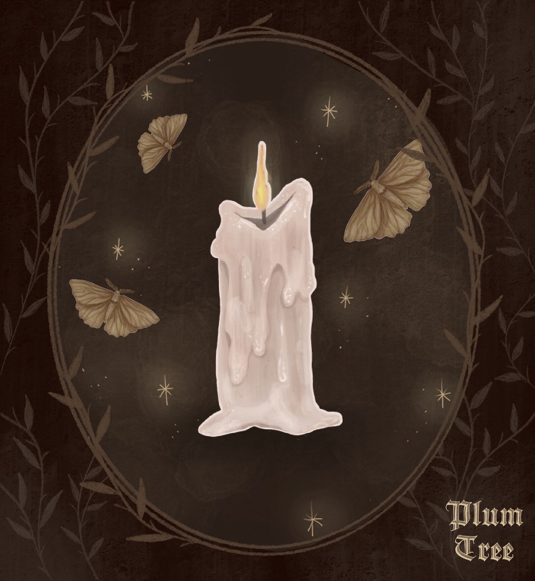 Cozy Candle Art Print - | Gothic Art Print | Halloween Art Print | Dark ...