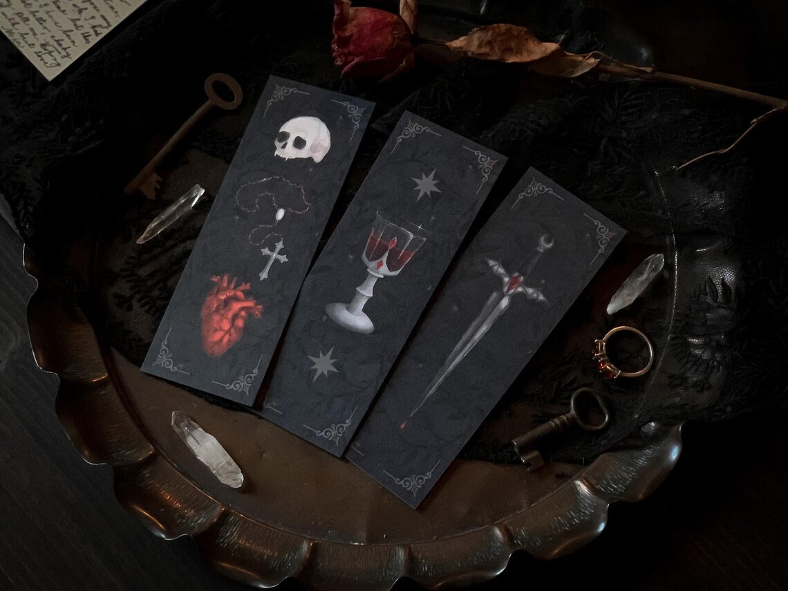 Vampire Bookmarks Set of 3 | Goth, Gothic, Witchy, Vampy, Halloween ...
