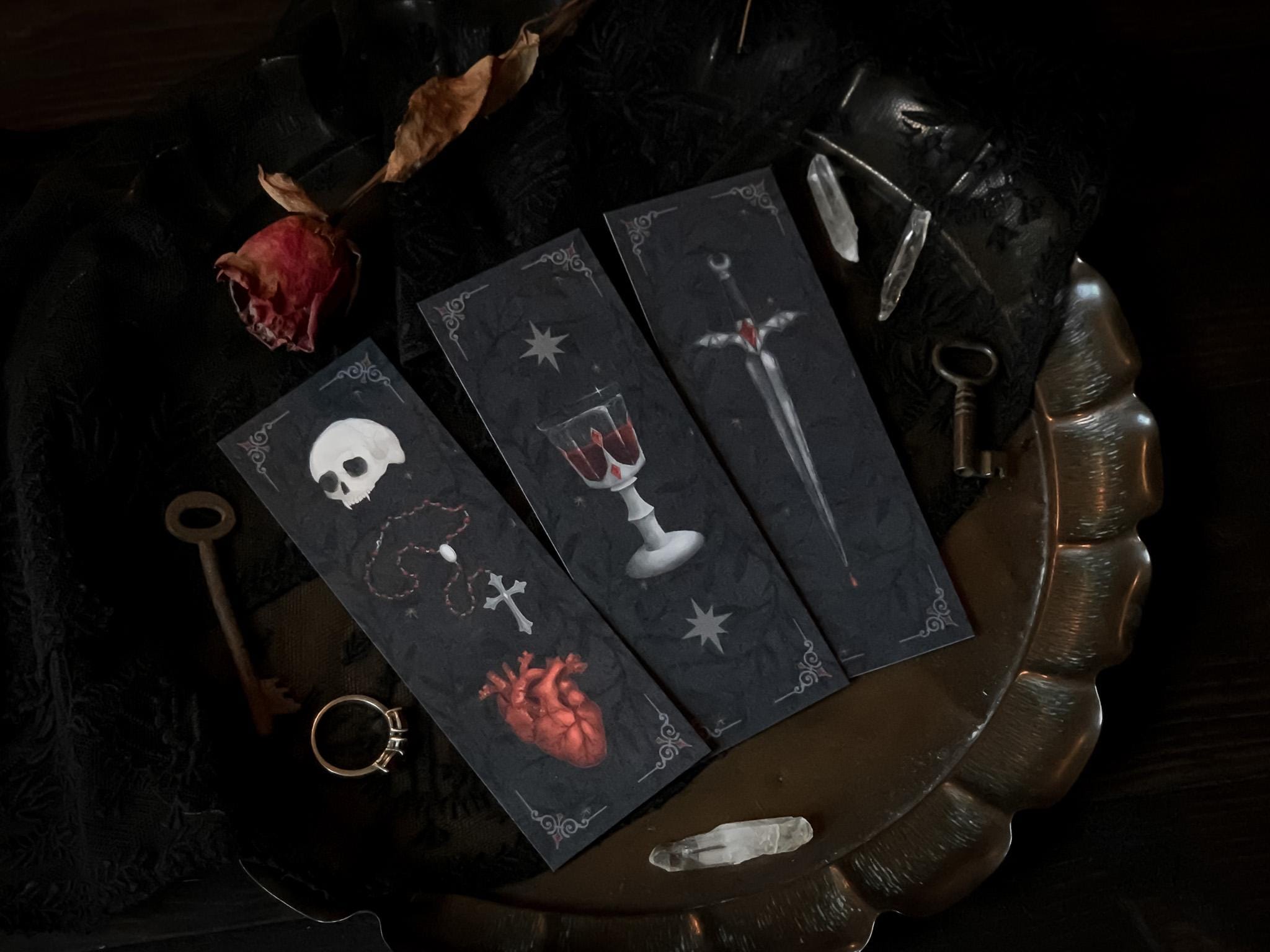 Vampire Bookmarks Set of 3 | Goth, Gothic, Witchy, Vampy, Halloween ...