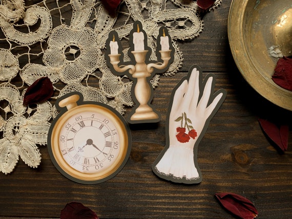 3 Large Victorian Vinyl Stickers Gothic Stickers Dark | Etsy