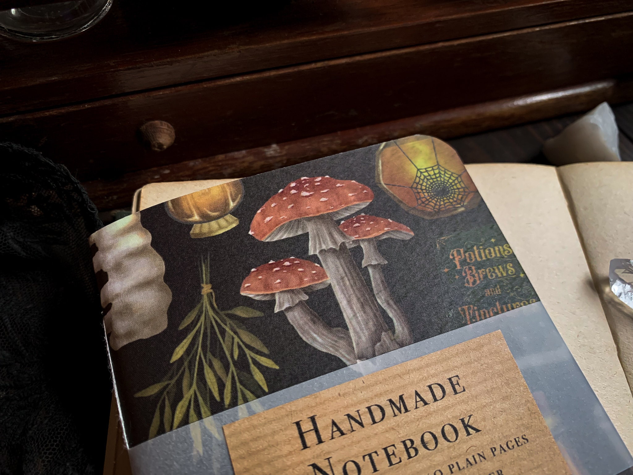 Witchy Apothecary Notebook A6 Handmade Sketchbook Dark - Etsy