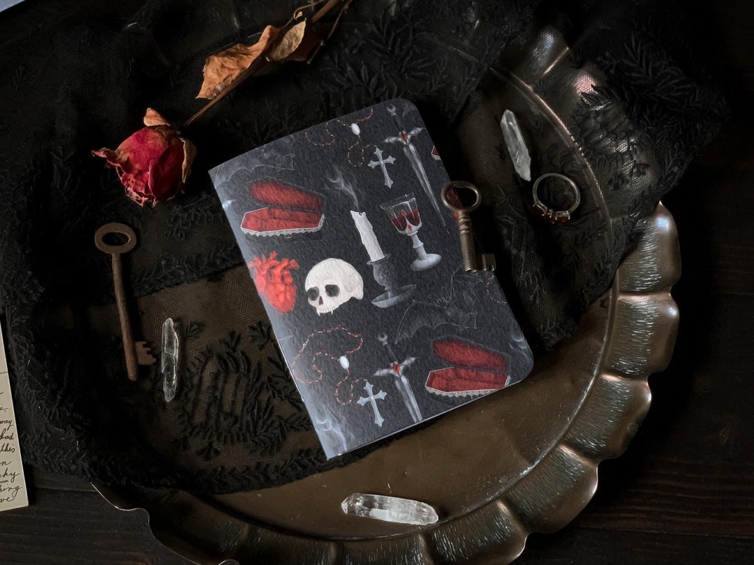 Gothic Vampire Notebook | A6 Handmade Sketchbook, Goth, Witchy, Vampy ...