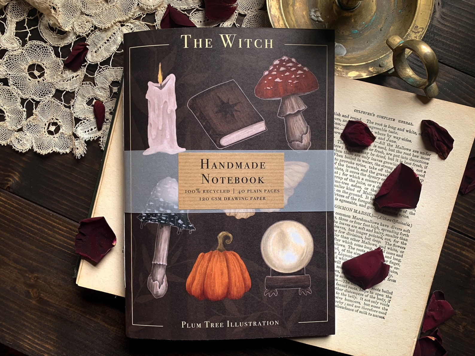 Witchy Notebook A5 Handmade Sketchbook Gothic Notebook - Etsy UK