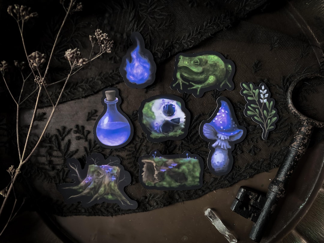 Bog Witch Sticker Pack | Witchy, Witch, Halloween, Skull, Toad, Frog ...