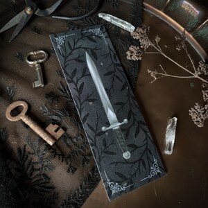 Sword Bookmark | Dark Fairytale | Dark Academia Bookmarks | Spooky ...