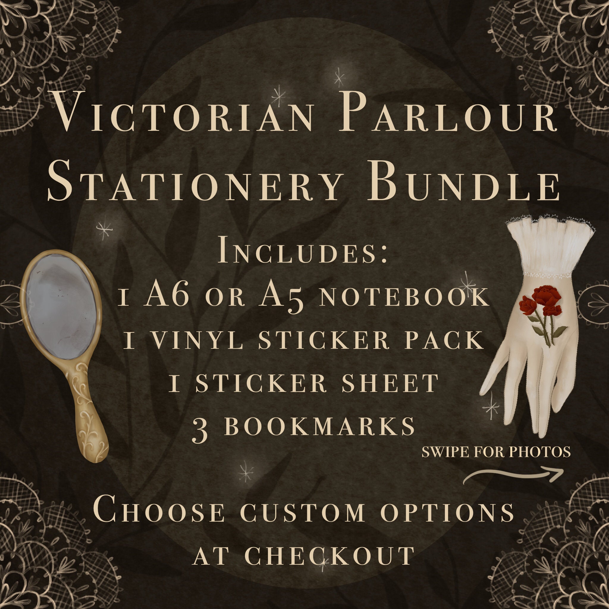 Victorian Stationery Bundle | Dark Academia Stickers | Vintage Stickers ...