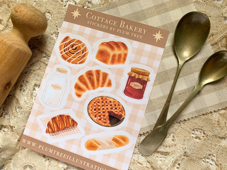 Cottage Bakery Sticker Sheet Cottagecore Stickers - Etsy UK