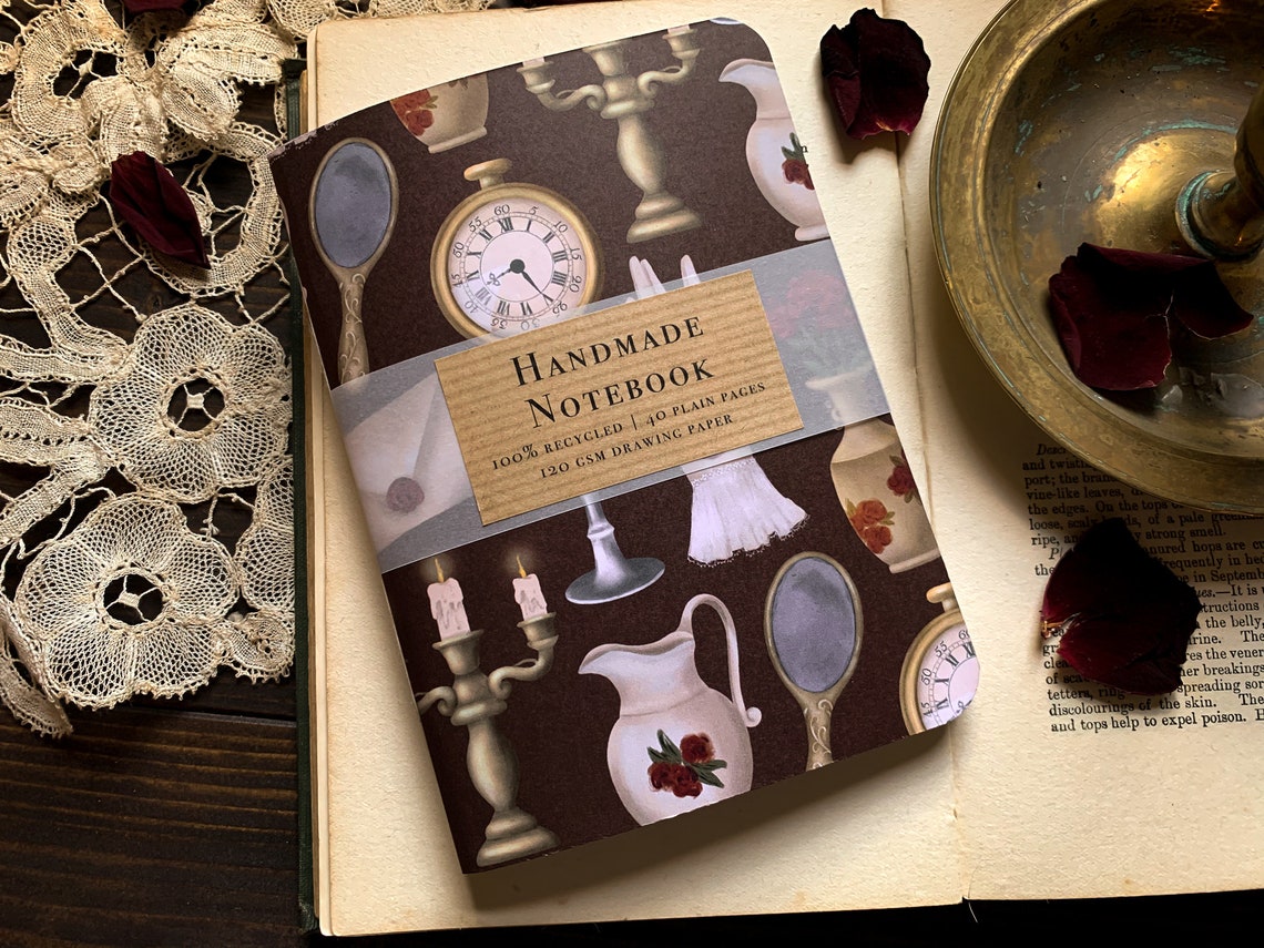 Victorian Notebook | A6 Handmade Sketchbook | Gothic Notebook | Goth ...