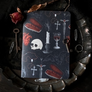 Gothic Vampire Notebook | A5 Handmade Sketchbook, Goth, Witchy, Vampy ...