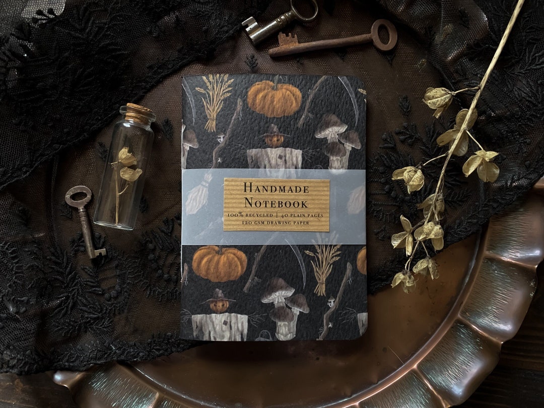 Harvest Notebook | Folk Horror, A6 Handmade Sketchbook, Dark Academia ...