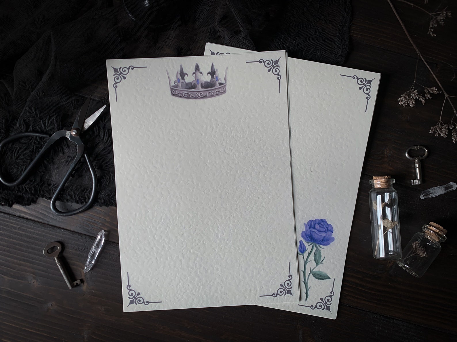 Dark Fairytale Letter Writing Set With Wax Seals Stationery - Etsy