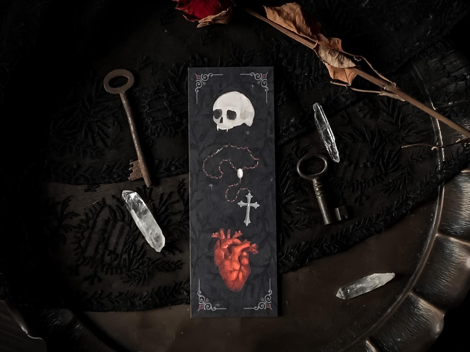 Vampire Bookmark | Goth, Gothic, Witchy, Vampy, Halloween, Skull, Dark ...