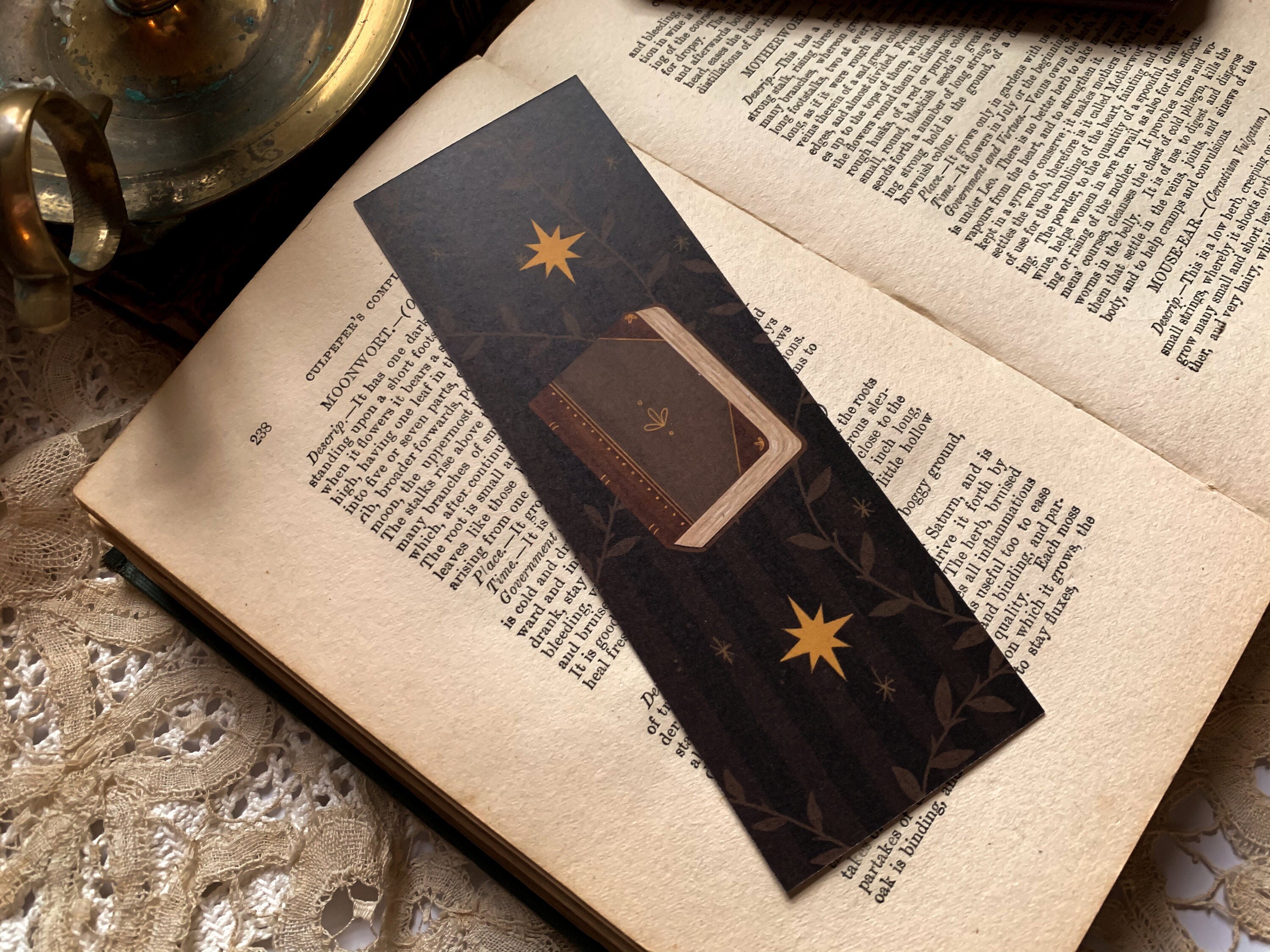 Vintage Book Bookmark Illustrated Bookmark Dark Academia - Etsy UK