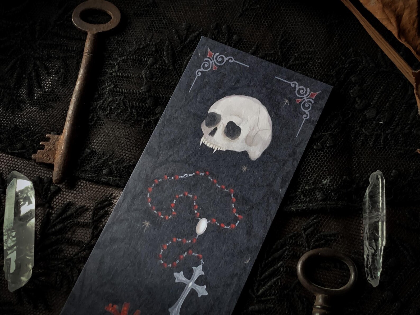 Vampire Bookmark | Goth, Gothic, Witchy, Vampy, Halloween, Skull, Dark ...