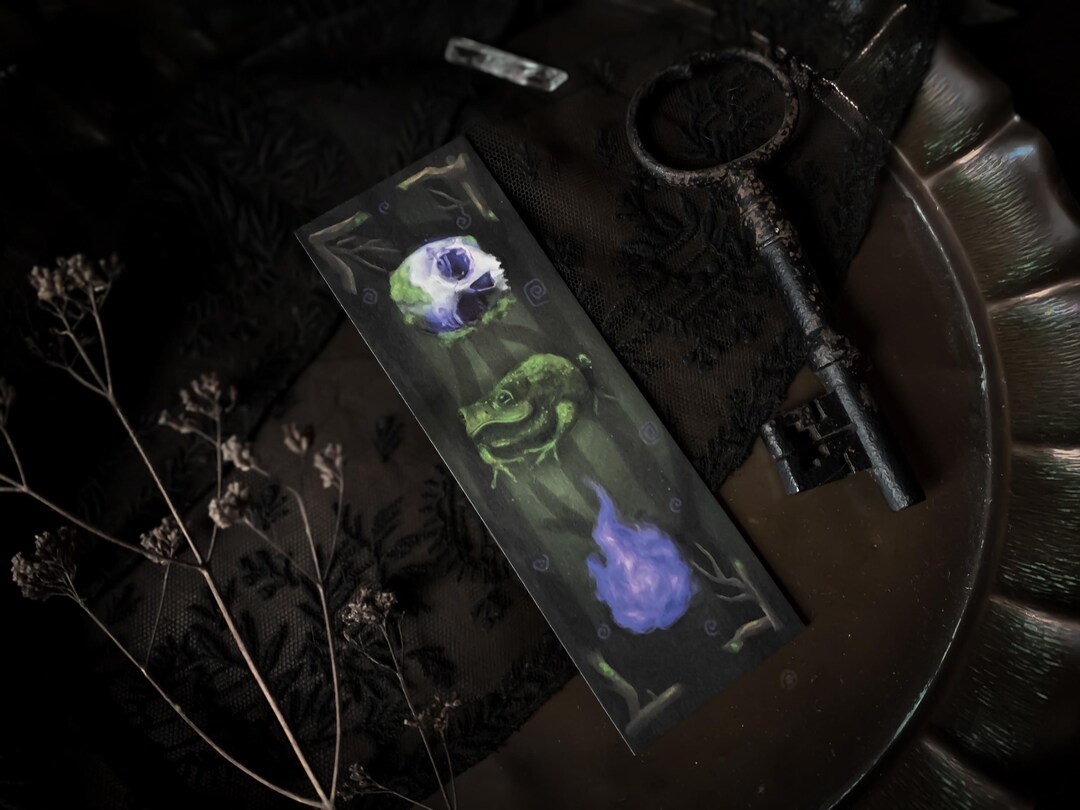 Bog Witch Bookmark | Witchy, Gothic, Witch, Halloween, Skull, Toad ...