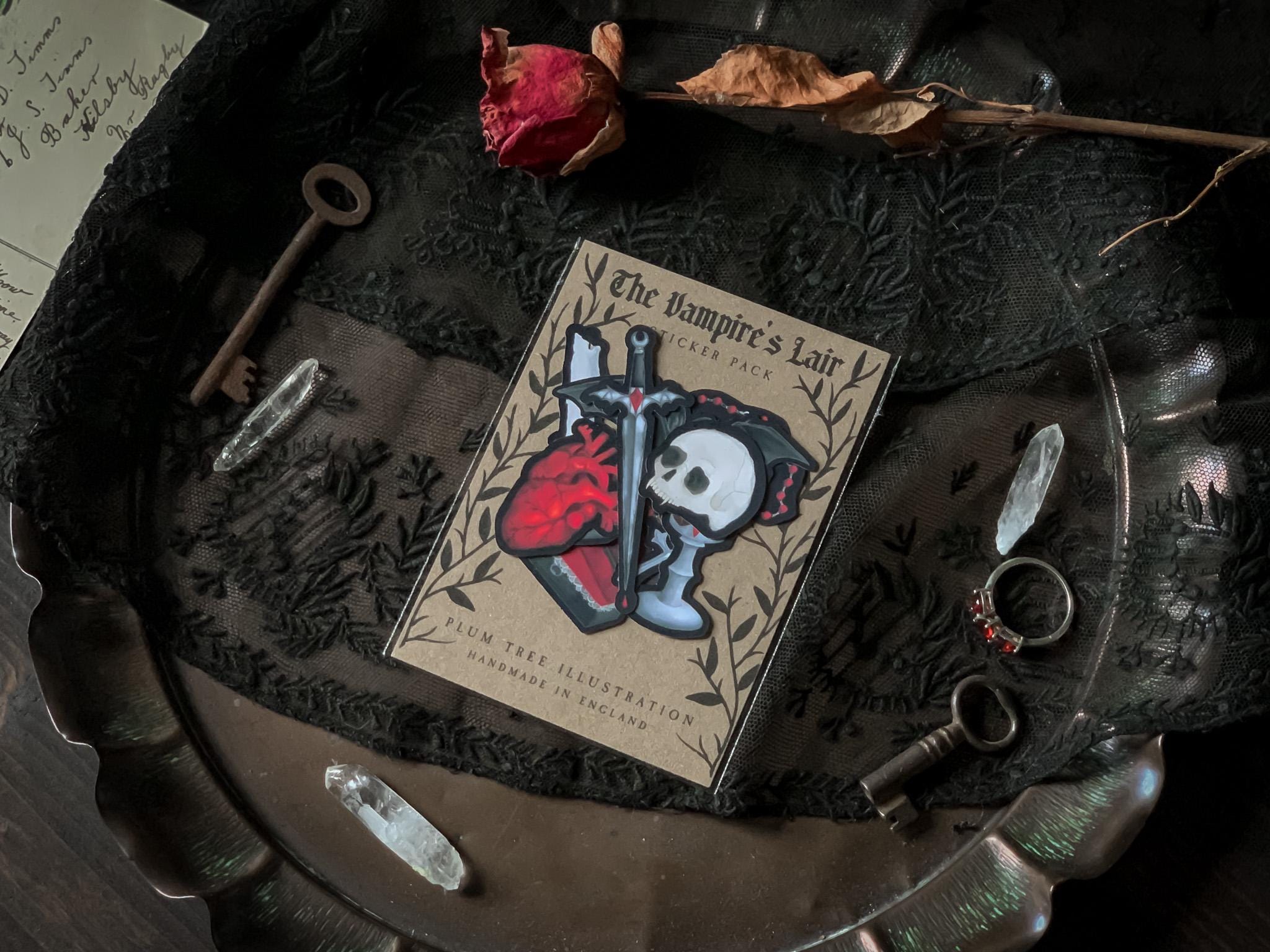 Vampire Sticker Pack | Gothic, Goth, Halloween, Skull, Heart, Coffin ...