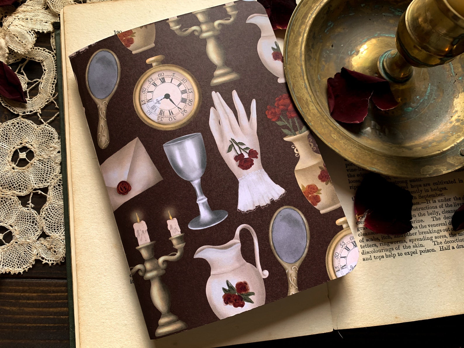 Victorian Notebook | A6 Handmade Sketchbook | Gothic Notebook | Goth ...