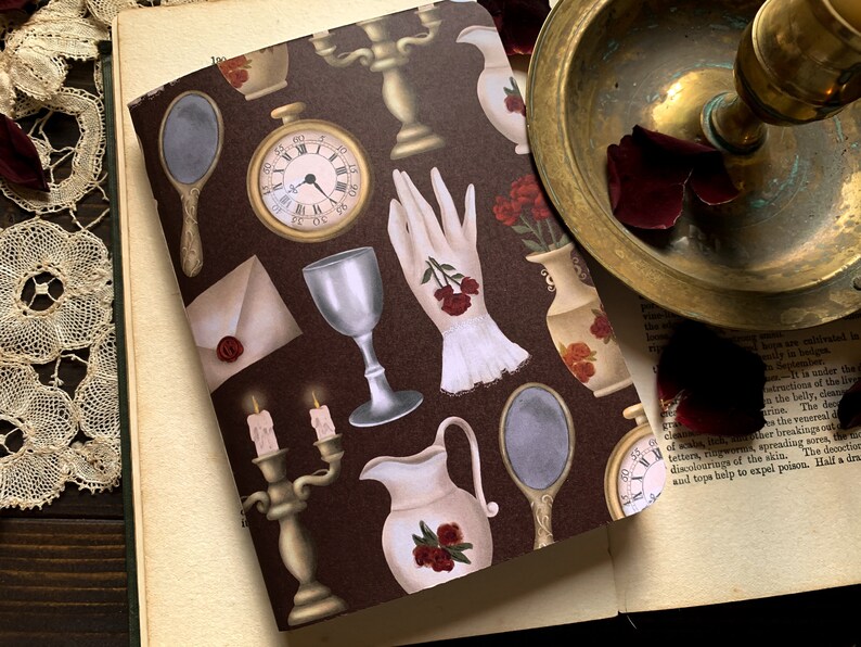 Victorian Notebook | A6 Handmade Sketchbook | Gothic Notebook | Goth ...