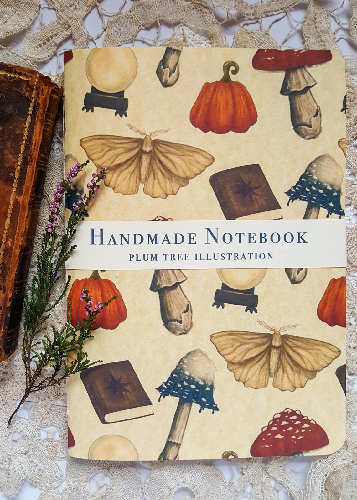 Witchy Halloween Notebook A5 Handmade Sketchbook Dark - Etsy