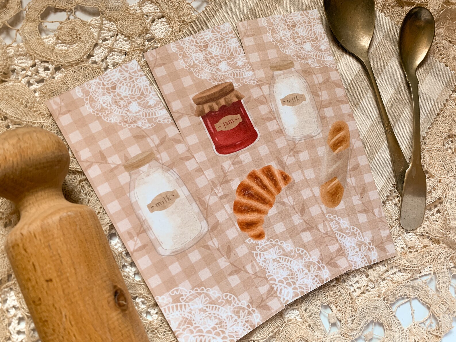Bookmarks Set of 3 Bakery Bookmark Set Cottagecore - Etsy UK