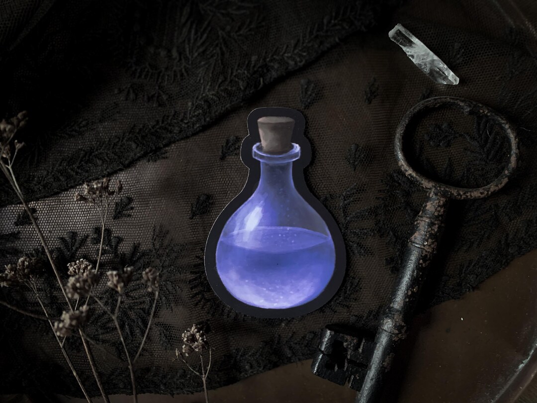 Potion Bottle Sticker | Witchy, Witch, Halloween, Skull, Decal, Alchemy ...