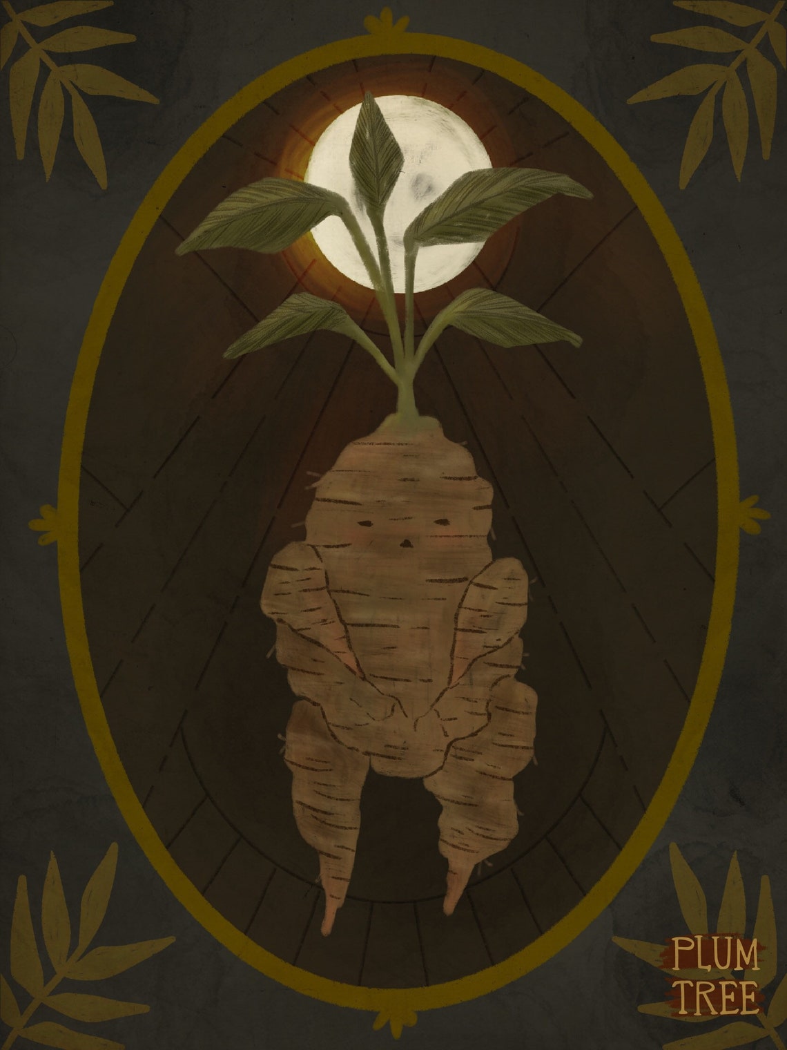 Mandrake Art Print - Matte Art Print, Folklore Illustration - Etsy