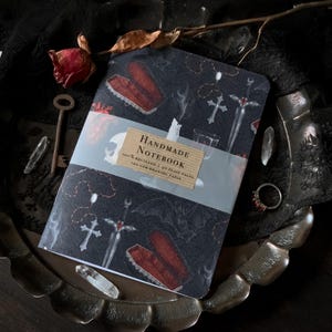 Gothic Vampire Notebook | A5 Handmade Sketchbook, Goth, Witchy, Vampy ...