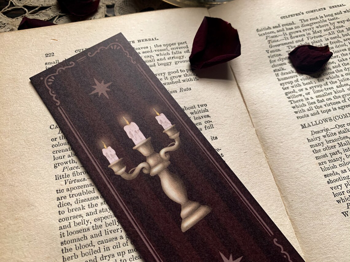 Victorian Bookmarks Set of 3 Illustrated Bookmarks Dark | Etsy