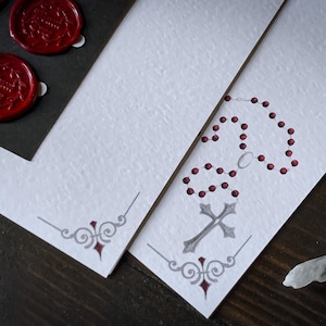 Vampire Letter Writing Set With Wax Seals | Stationery Set, Goth ...