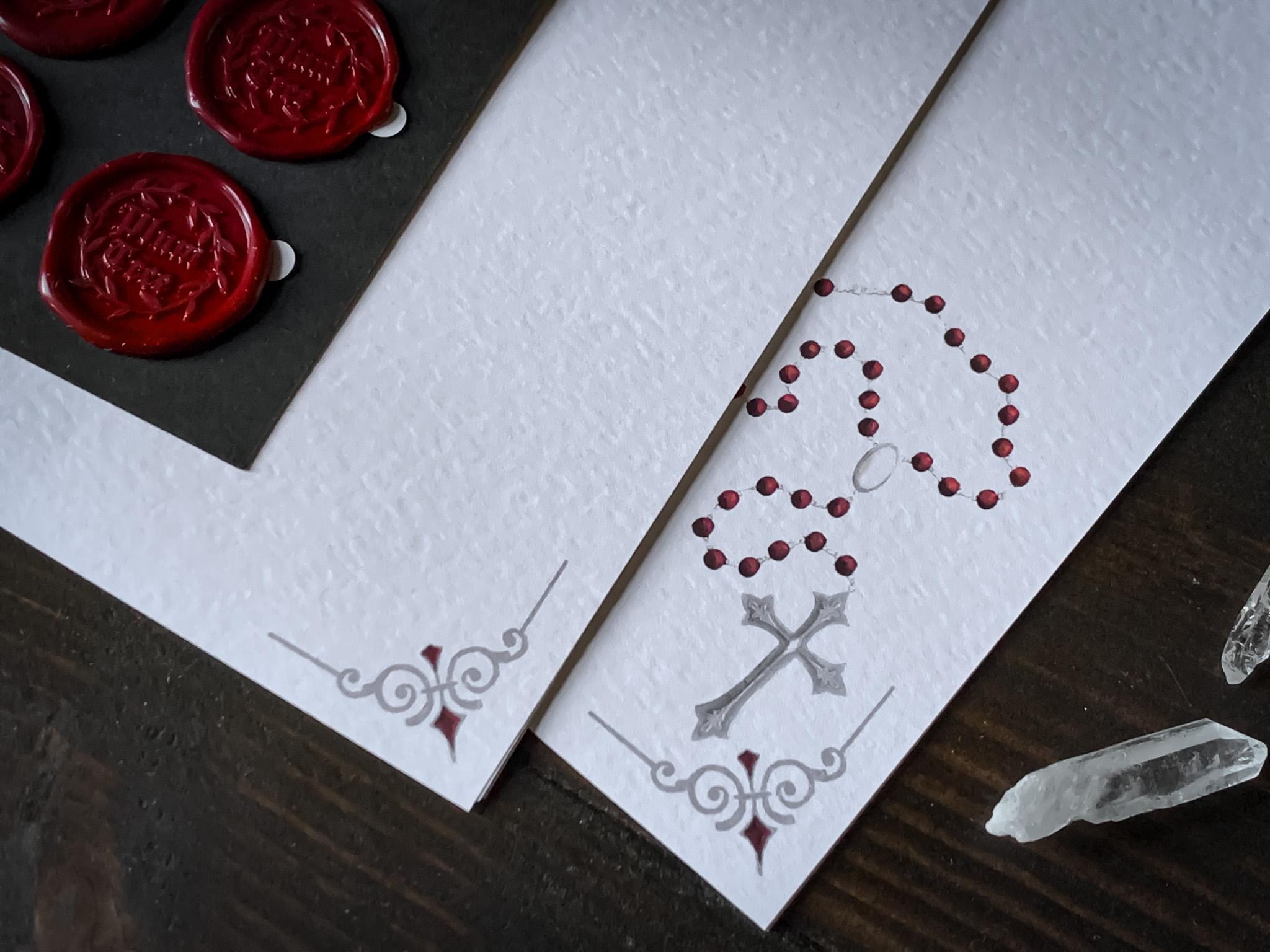 Vampire Letter Writing Set With Wax Seals | Stationery Set, Goth ...