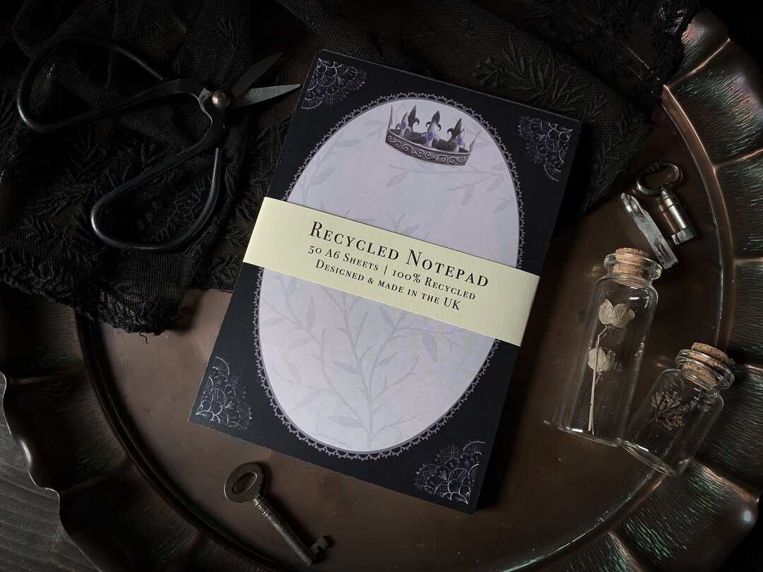 Dark Fairytale Notepad | 50 A6 Sheets | Recycled Notepad | Dark ...