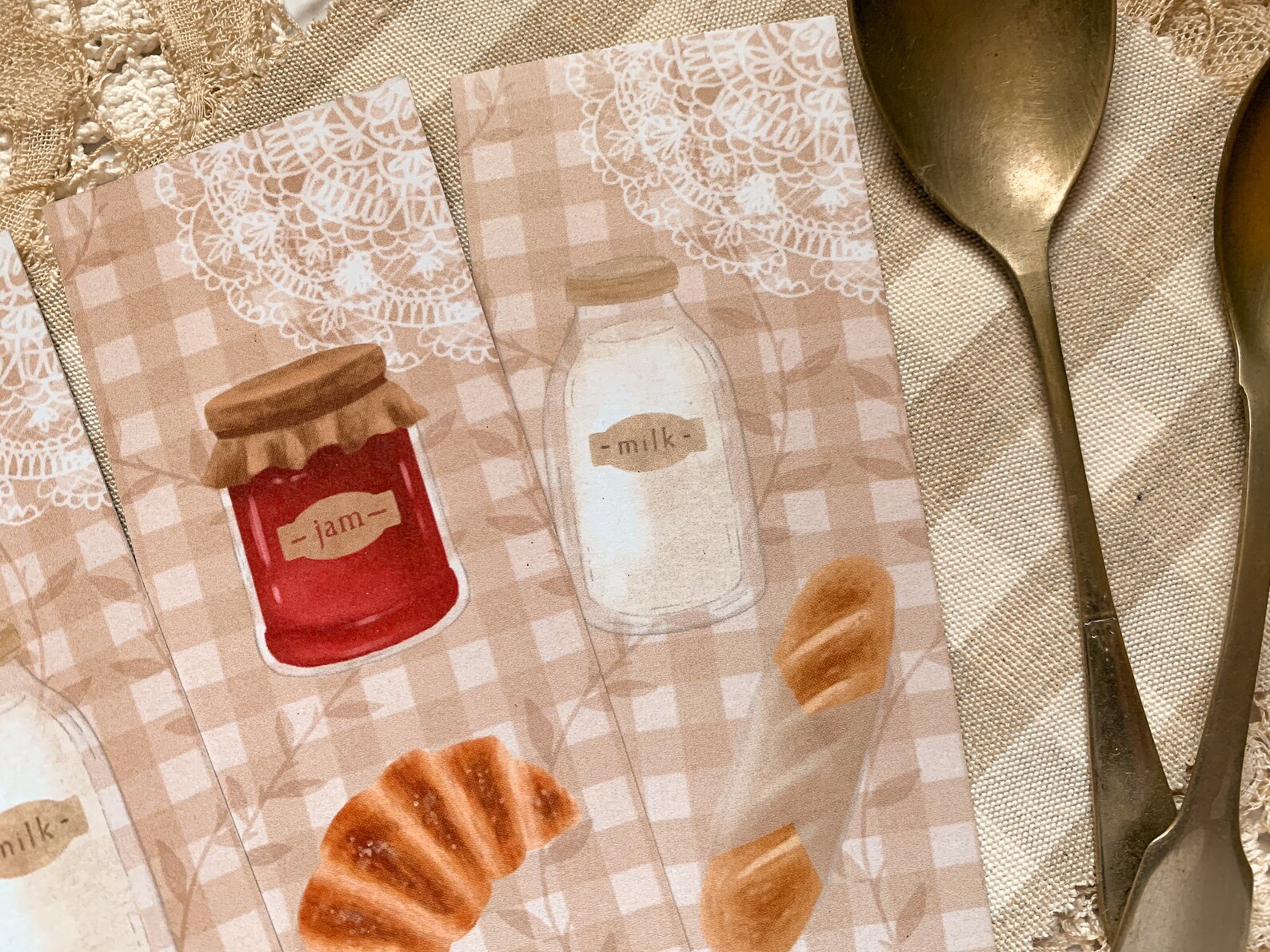 Bookmarks Set of 3 Bakery Bookmark Set Cottagecore | Etsy
