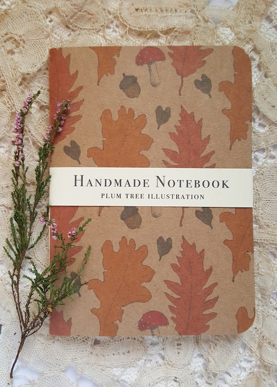 Woodland Notebook A6 Handmade notebook Nature notebook | Etsy