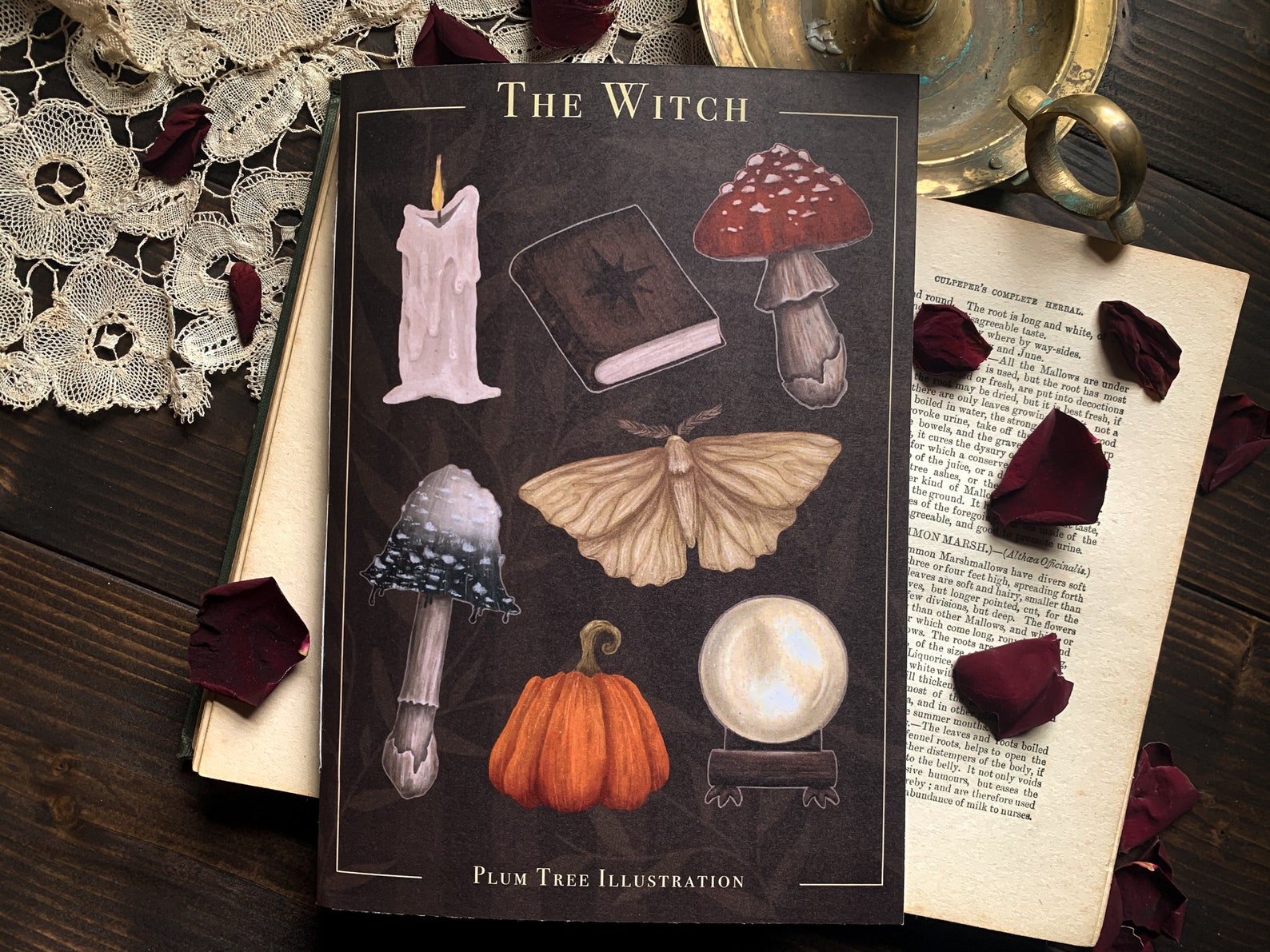 Witchy Notebook | A5 Handmade Sketchbook | Gothic Notebook | Goth ...