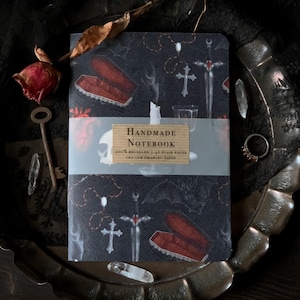 Gothic Vampire Notebook | A5 Handmade Sketchbook, Goth, Witchy, Vampy ...