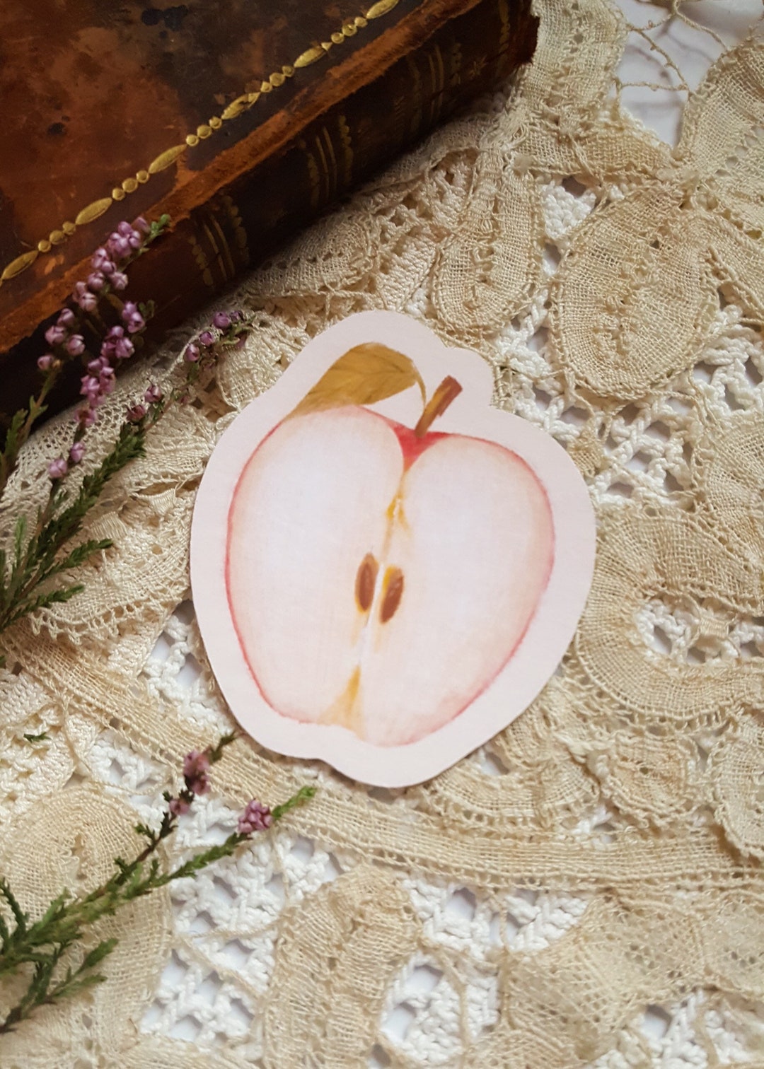 Apple Vinyl Sticker - Fruit Sticker | Garden Sticker | Cottagecore ...