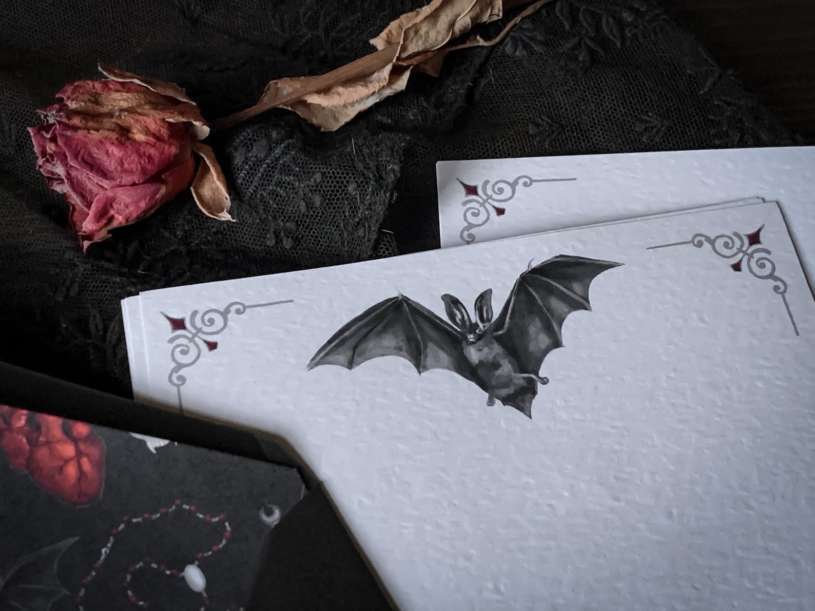 Vampire Letter Writing Set With Wax Seals | Stationery Set, Goth ...