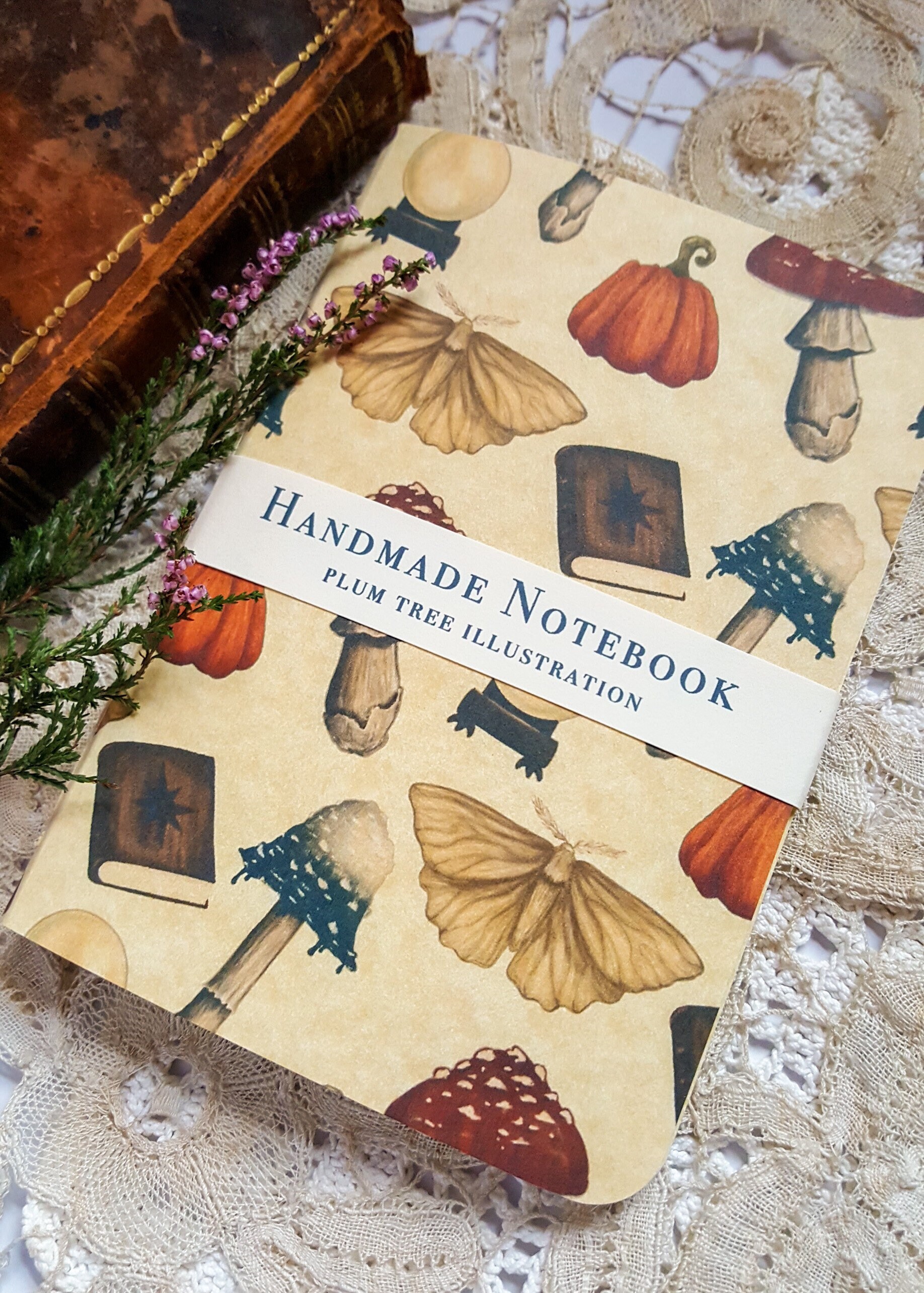 Witchy Halloween Notebook A6 Handmade Sketchbook Dark - Etsy