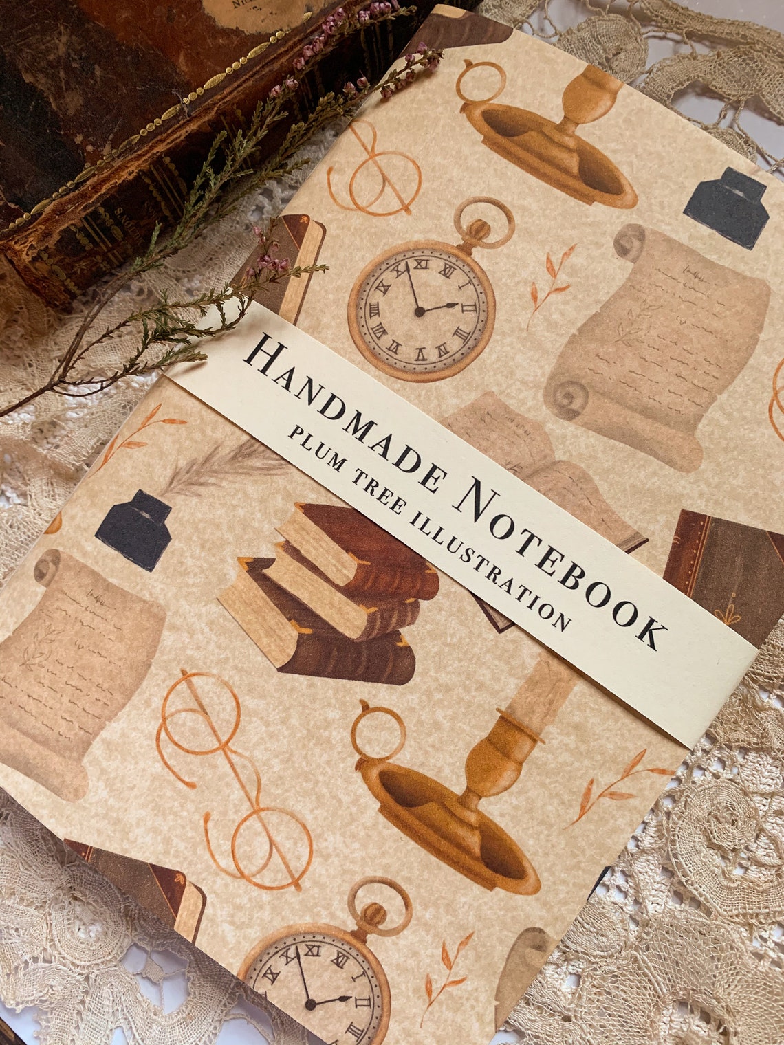 Library Notebook A5 Handmade Sketchbook Dark Academia - Etsy UK