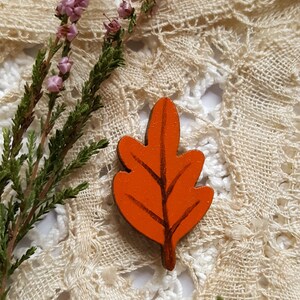 Wooden Autumn Leaf Pin | Cottagecore Pin | Leaf Pin | Dark Academia ...