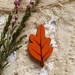 Wooden Autumn Leaf Pin Cottagecore Pin Leaf Pin Dark - Etsy