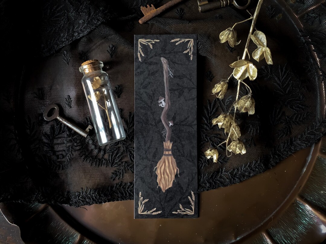 Broomstick Bookmark | Folk Horror, Halloween, Harvest, Spooky, Recycled ...